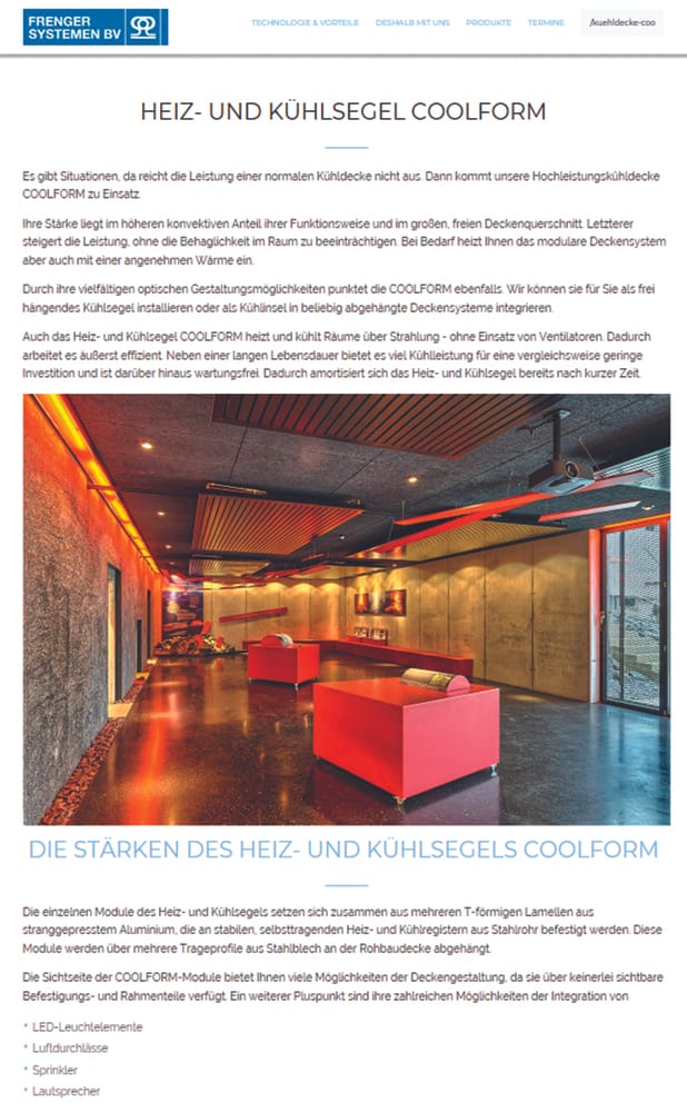 Frenger Systemen BV mit neuer Website - Si