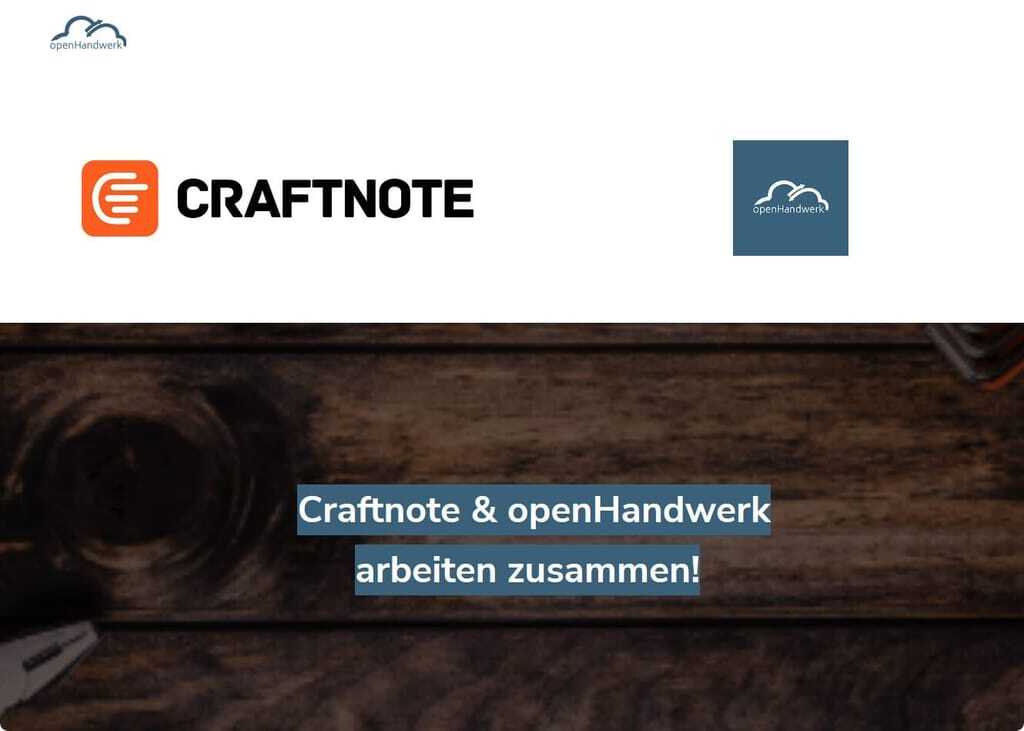 openHandwerk und Craftnote arbeiten zusammen - Si