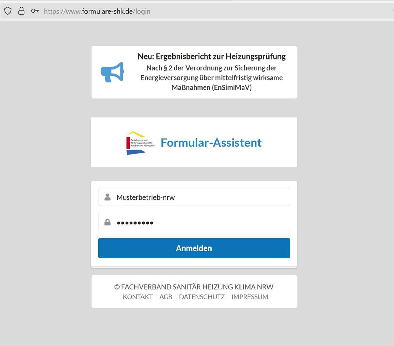Digitaler Formularassistent zur Heizungsprüfung - Si